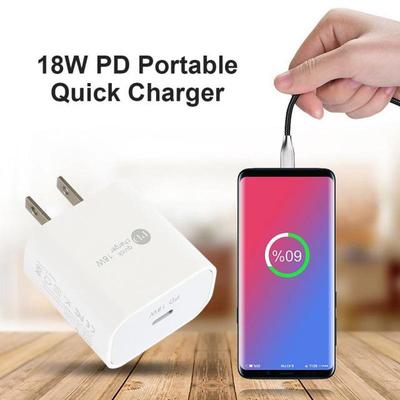 US EU Plug Travel Wall Adapter Personal Mobile Phone 18W PD