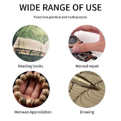 Handheld Magnifier 3X 8X Illuminated Desk Table Led