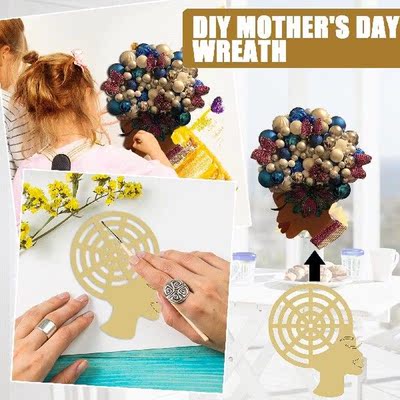 Woman Head Wreath Silhouette Template Mother's Day D