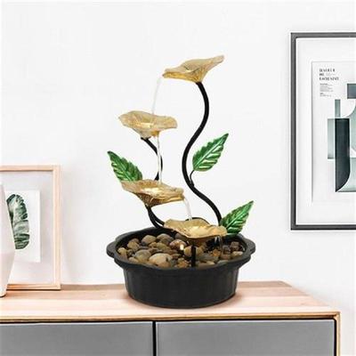 Electric Tabletop Water Fountain Lotus Leaf Fountains with
