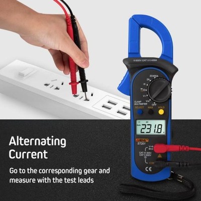 New Digital Clamp Multimeter ST-201 True RMS LCD Multifuctio
