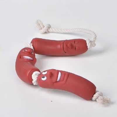 Dog Toys Funny Sausage Shape for Puppy Dog Chew Toys
