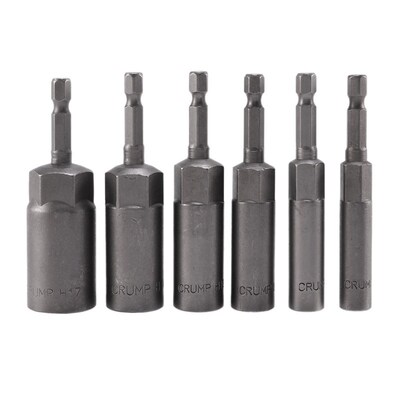 6Pcs 6mm-17mm 80mm Length Extra Deep Bolt Nut Bit Set Metric
