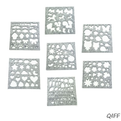 7pcs Wool Felt Mold Needle Felting DIY Craft Stencil Appliqu