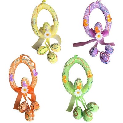 Easter Egg Decorations DIY Round Bunny Ring Egg Crafts 适用