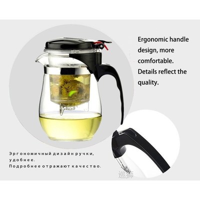 High quality  Heat Resistant Glass Teapot Chinese kung fu Te