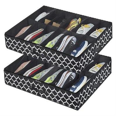 Under Bed Shoe Storage Organizer For Closet (2 Pack Fits 24