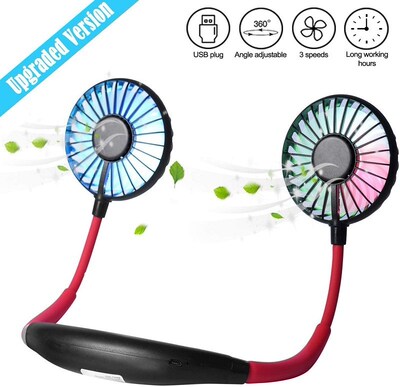 2020 Mini USB Portable Fan Neck Fan Neckband With Rechargeab