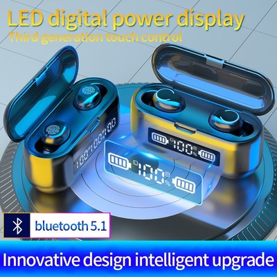 F9-43 Wireless Headphones TWS Earphones Bluetooth V5.1 9D St