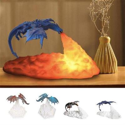 Fire Dragon Lamp Light 3D Printed Volcano Moon Light Kids