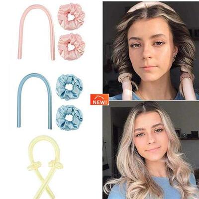 Heatless Curling Rod Headband Lazy Curler Set Make Hair Soft