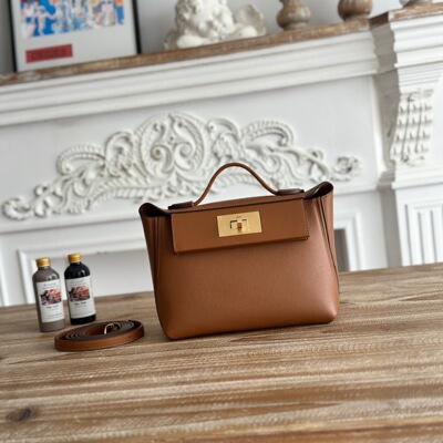 全手工蜡线swift头层牛皮2424mini凯莉包女单肩斜挎手提包感