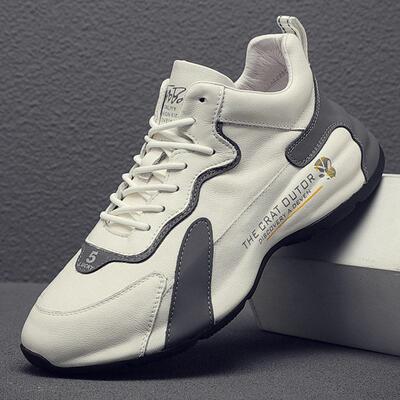 ECTOR HARDEN运动休闲鞋男新款真皮老爹鞋内增高包底韩版潮流男鞋