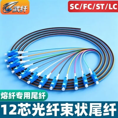 12芯sc束状尾纤尾纤LC/FC/SC/ST