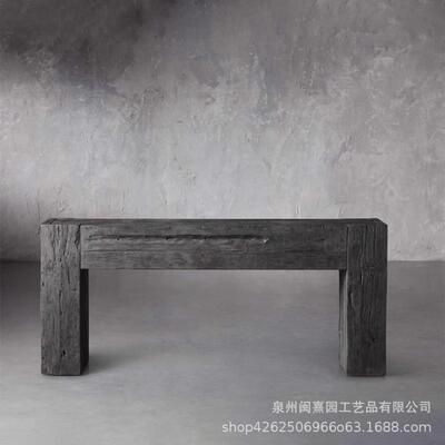 诧寂发风玄关台过道SED*7856走廊进户置物门架沙 背几厅复古原木