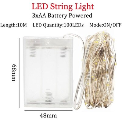 1-10M 100 Led String Garland Christmas Tree Fairy Light Chai