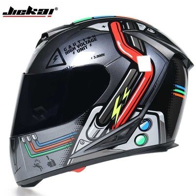Full Face Motorcycle Helmet Washable Lining with Dual Lens S