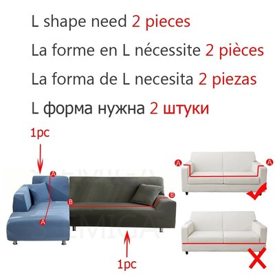 geometric L shape elastic stretch covers corner sofa cover