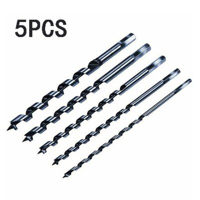 5Pcs 6-14mm Long Auger Drill Bit Set Twist Drill Bits Woodwo