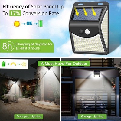 222 144 Led Solar Light Outdoor Solar Lamp With Motion Senso