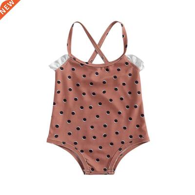 Kids Baby Girl Swimwear Polka Dot One-piece Swimsuit Summer