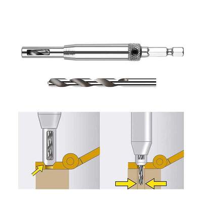 4/7/pcs HSS Core Drill Bit Set Hole Puncher Hinge Tapper for