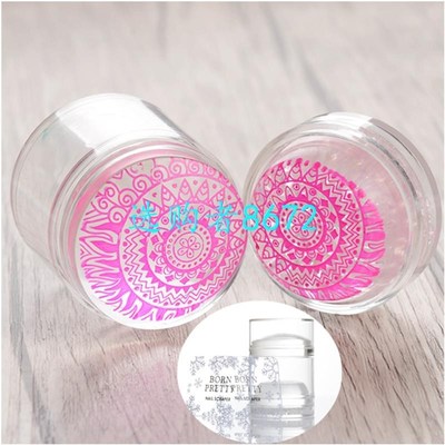 1 Pc Dual XL Clear Jelly Nail Stamper Silicone Head with Rhi