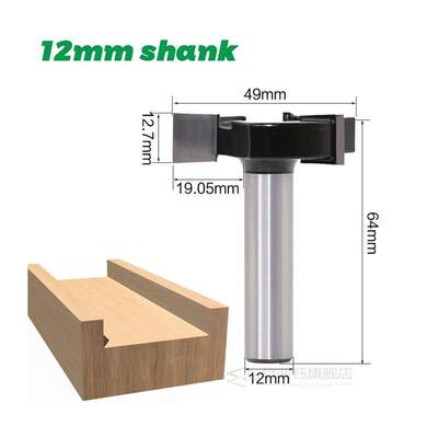 CNC Spoilboard Surfacing Router Bits 12mm Shank 2 Inch Cutti