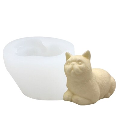 3D Animal Cats Silicone Mold DIY Aromatherapy Candle Making