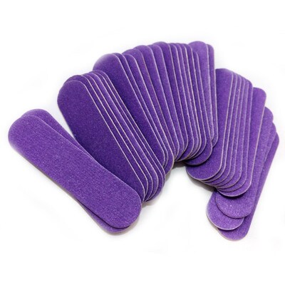 Brand New 100pcs Mini Nail File Buffer Purple Fashion Sandi