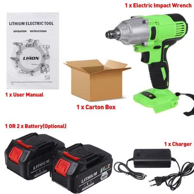 850Nm 388VF 22890MAH Brushless Electric Impact Wrench Rechar