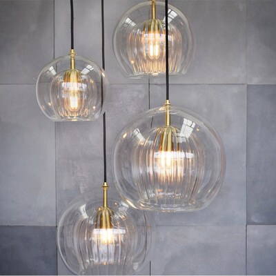 Nordic Led Glass Pendant Light Modern Kitchen Hanging Lights