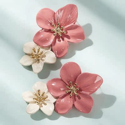 Boho Cute Flower Earrings for Women Korean Jewelry Kids Girl