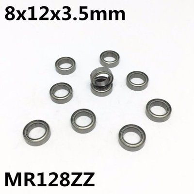 50Pcs MR128ZZ L-1280ZZ 8x12x3.5 mm Deep groove ball bearing