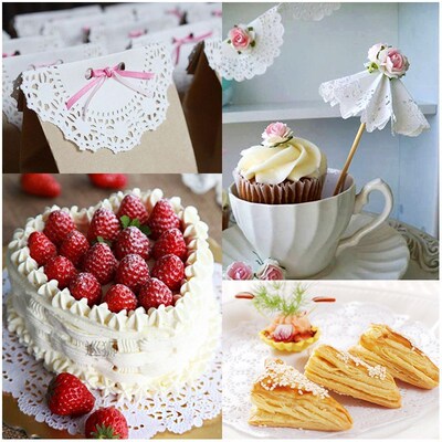 Lace base paper hollow lace oil absorption paper pad round b