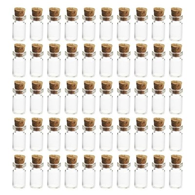 *50Pcs 12*24MM 1.5ML Mini Glass Bottles Empty mini glass jar