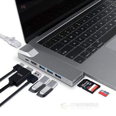 USB-C Hub Micro-SD TF Reader HDMI USB 3.0 Adapter for MacBoo