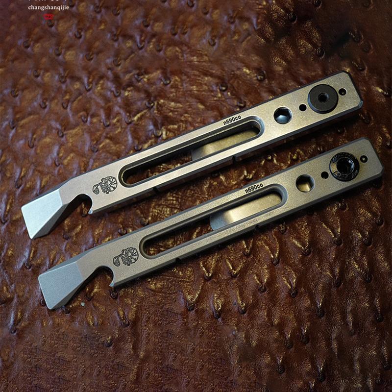 现货N690撬棍撬棒高耐腐蚀手工做旧款覆古撬棍EDC工具开瓶器扳手