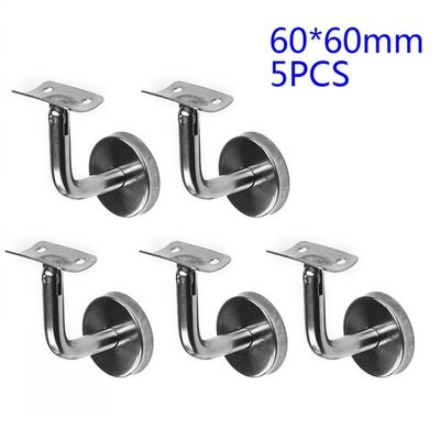 5pcs Stainless Steel Handrail Guardrail Stair Railing Suppor