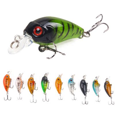 1Pcs Minnow Fishing Lures 45mm/3.8g Lifelike Micro Crankbait