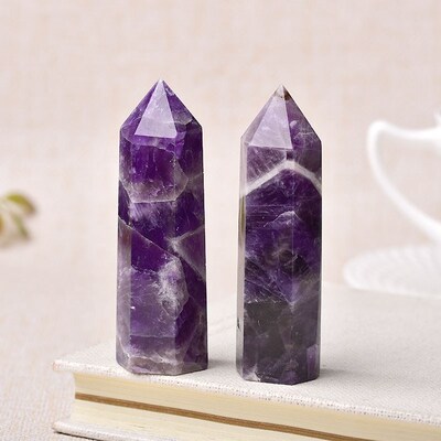 26 Color Natural Stones Crystal Point  Amethyst Rose Quartz