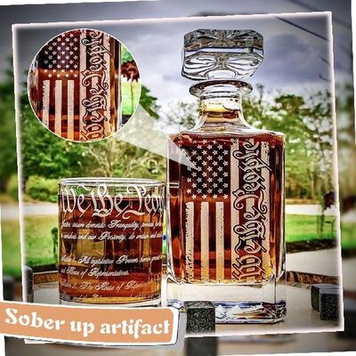 Wineglass Dispenser Vodka Wine Decanter Crystal Glass Wine