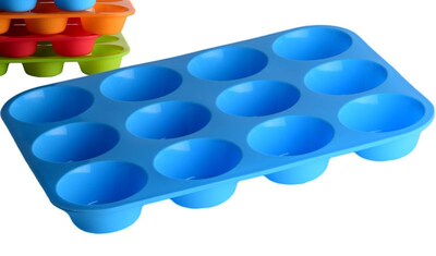 12 Grid Non-stick Silicone Large Muffin Yorkshire Pudding Mo