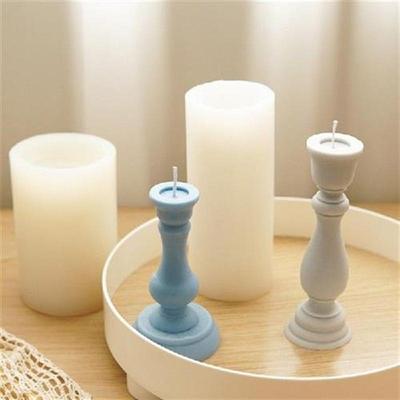 3D Cylinder Silicone Candle Mold for Candle Making Pillar