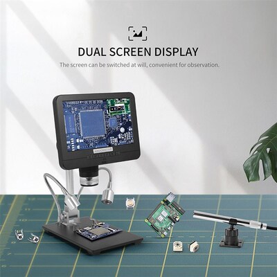 7In 2.0MP 200X Digital Microscope Inspection Electron Micros