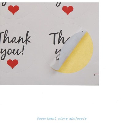 120pcS/10 SheetS neW aRRival Round White hank You Sealing S