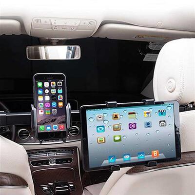2 in 1 Universal Car Tablet PC Phone Holder Rack 60 Degree
