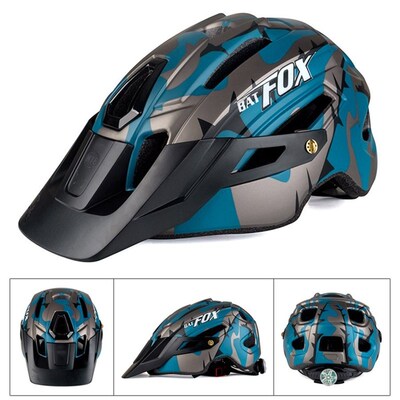 BATFOX Bicycle Helmet Black Ink Green Cycling Helmets MTB Ro
