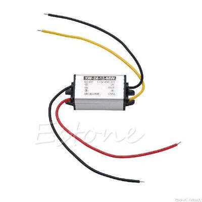 Adaptor Suplai Konverter Daya DC 24V Ke DC 12V 5A 60W Mobil