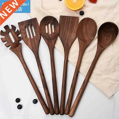 6Pcs/Set Kitchen Utensils Wooden Non-Stick Reusable Cooking
